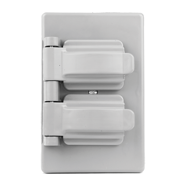 Placa de aluminio gris para receptáculo dúplex - Argos